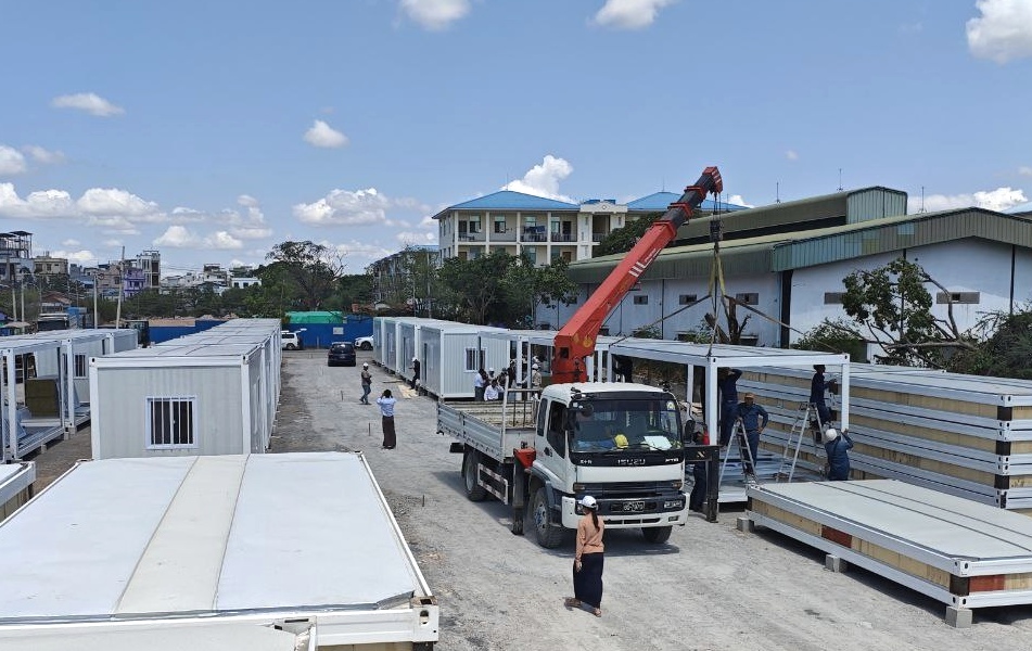 MCDC Staff Temporarily Housed in 150 Container Units in Mandalay ...