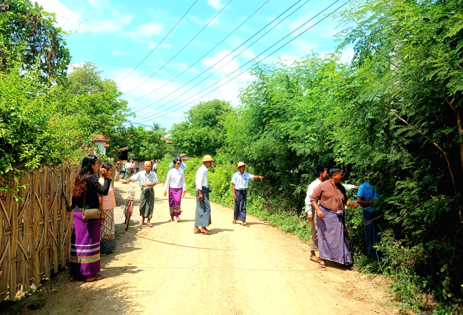 Location for road construction in Kyaungpankone village in Myittha ...