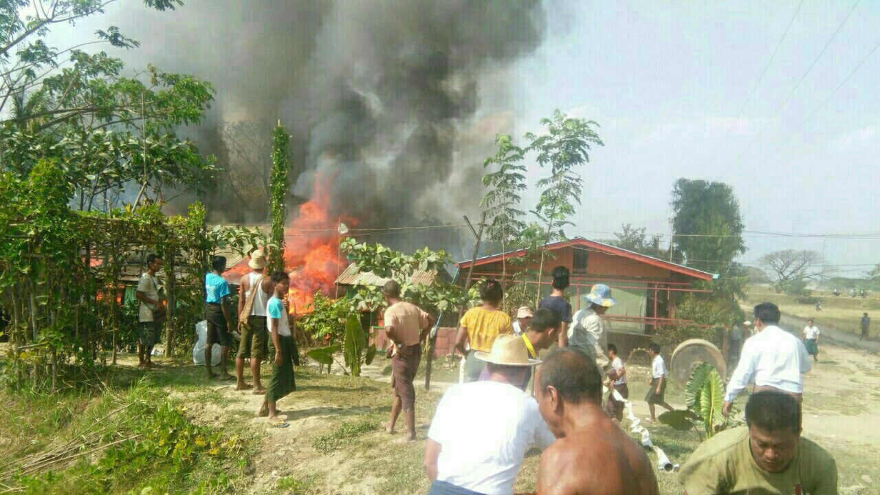 Fire engulfs house in Thongwa | Myanmar Digital News