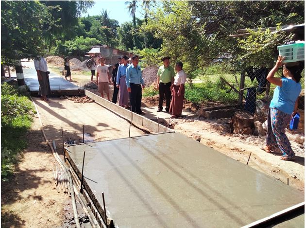 Construction work of concrete in Natmauk completed 50% | Myanmar ...