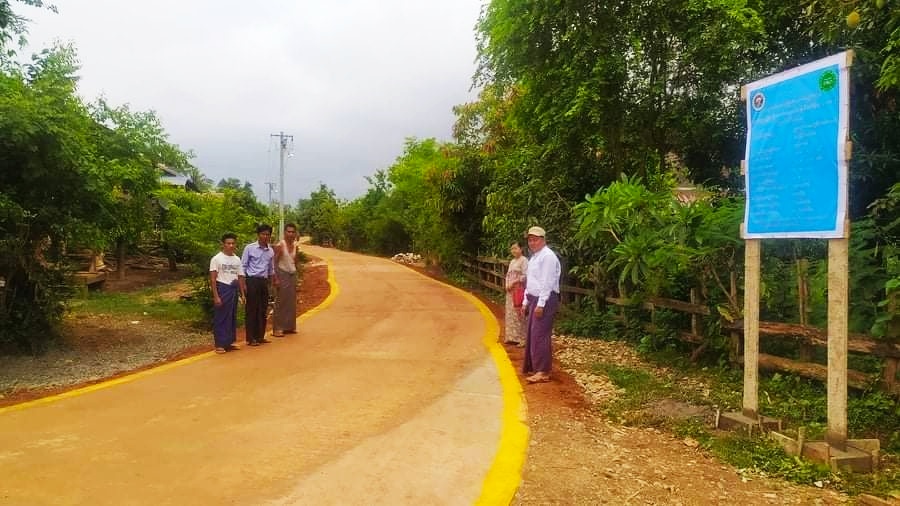 Construction of concrete road in Wuntho Township completed | Myanmar ...