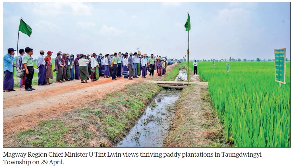 Magway Region Chief Minister meets farmers in Taungdwingyi township ...