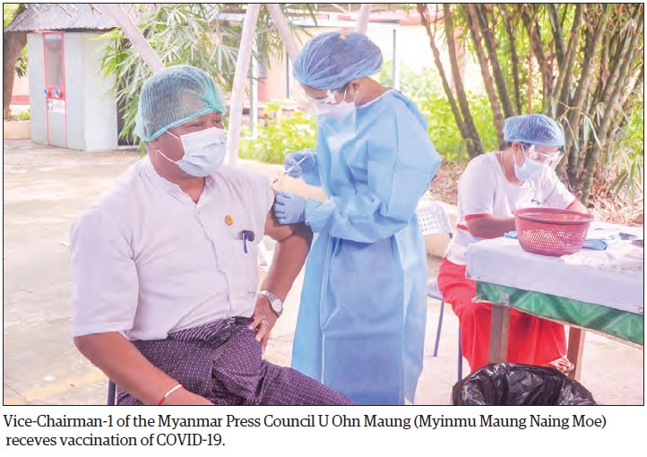 Members of Myanmar press council receive COVID-19 vaccine | Myanmar ...