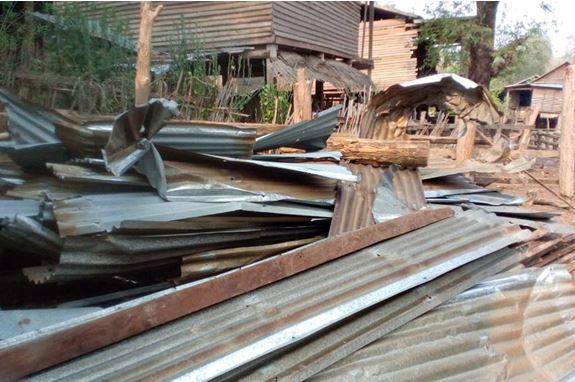 Strong winds flipped over roofs of 27 houses in Aunglan Twsp. | Myanmar ...