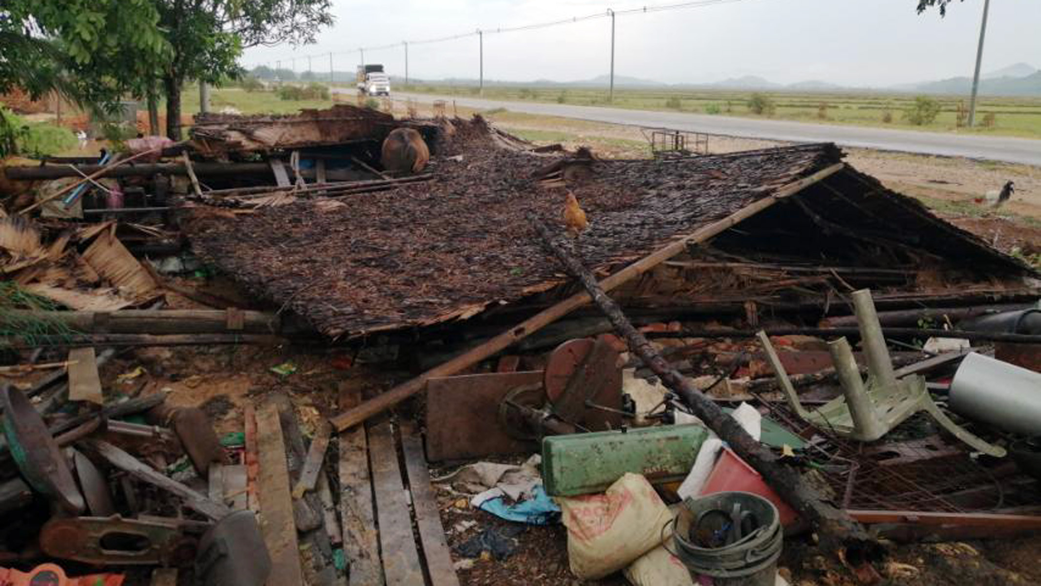 Six houses collapsed in Myeik Township due to torrential downpours ...